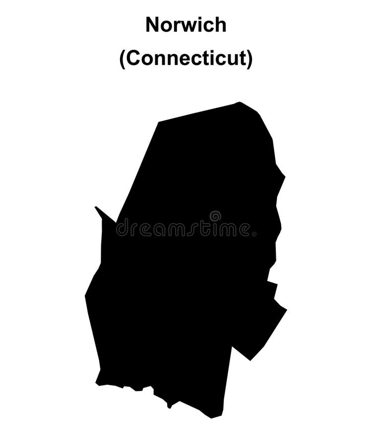 Norwich outline map stock vector. Illustration of area - 357247697