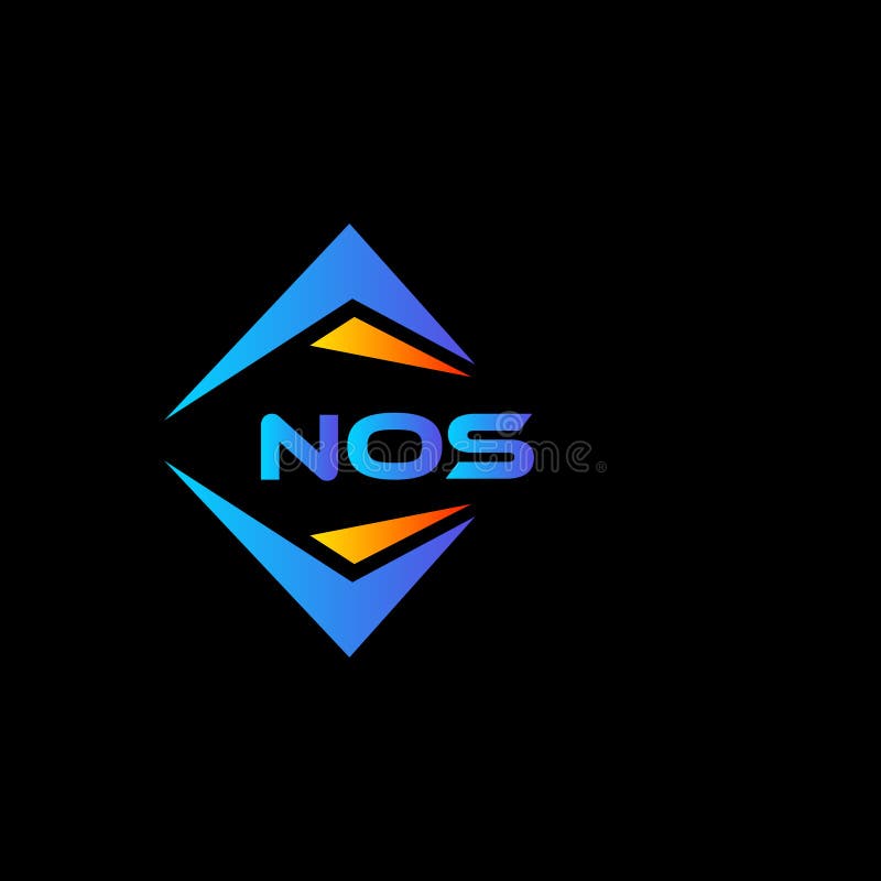 NOS Abstract Technology Logo Design on Black Background. NOS Creative ...