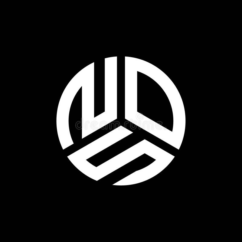 NOS Letter Logo Design on Black Background. NOS Creative Initials ...