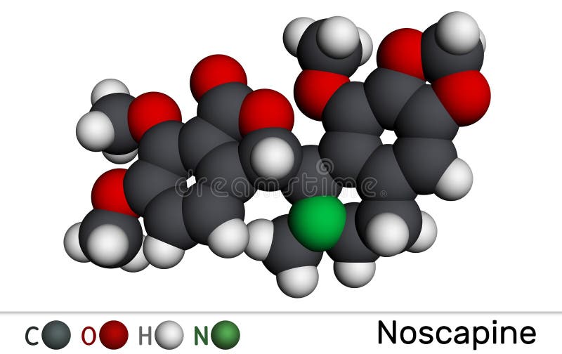 Noscapine Antitussive Drug Molecule. Skeletal Formula Stock Vector ...