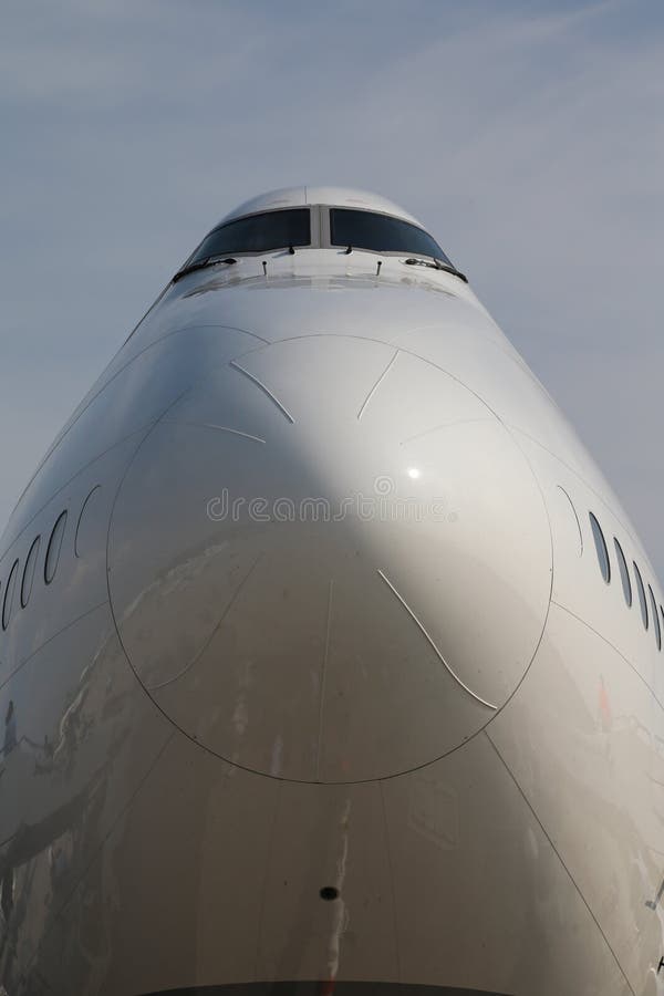 Nose and Cockpit of Lufthansa Boeing 747-8 Editorial Stock Image ...