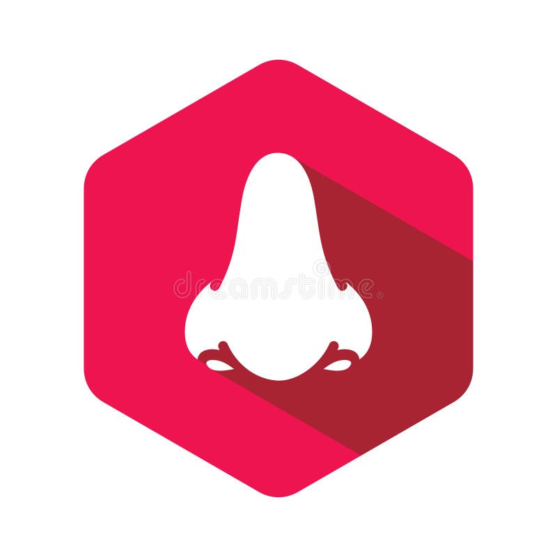 Nose Flat Icon Design, Human Nose Vector Image, Sense of Smell ...