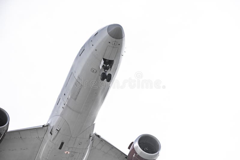 Nose Fuselage of a Low Flying Stock Image - Image of cargo, action ...