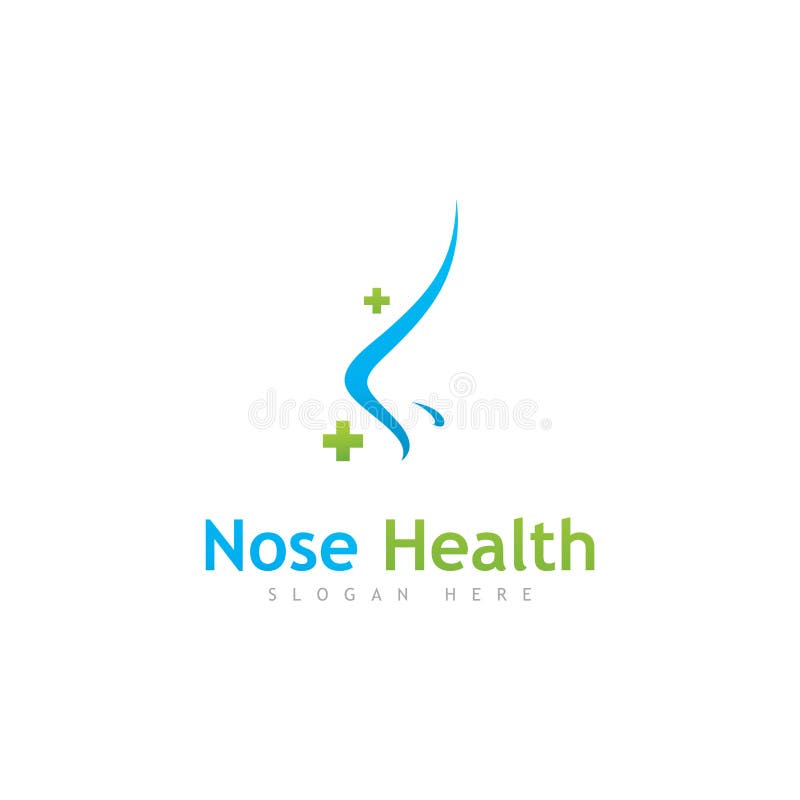 Nose Health Logo Vector, Nose Icon Illustration Design Template Stock ...