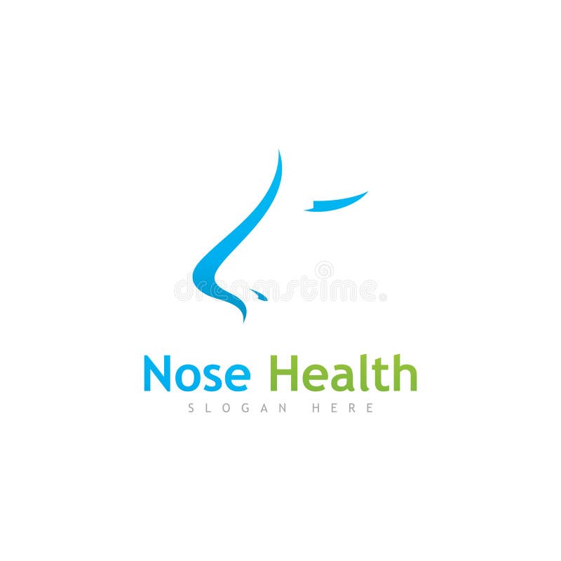 Nose Health Logo Vector, Nose Icon Illustration Design Template Stock ...