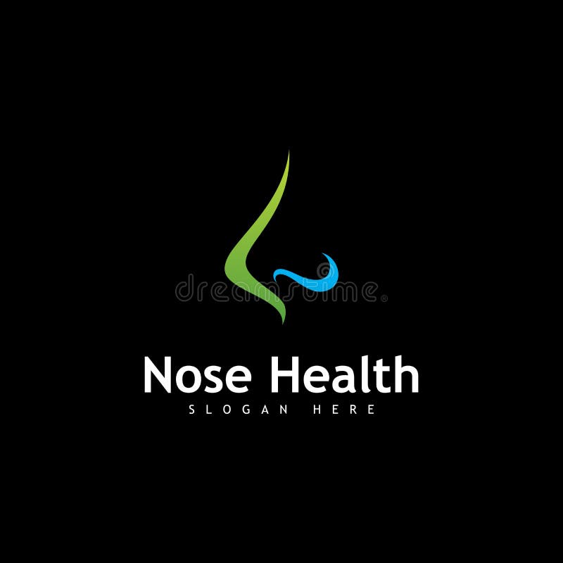 Nose Health Logo Vector, Nose Icon Illustration Design Template Stock ...