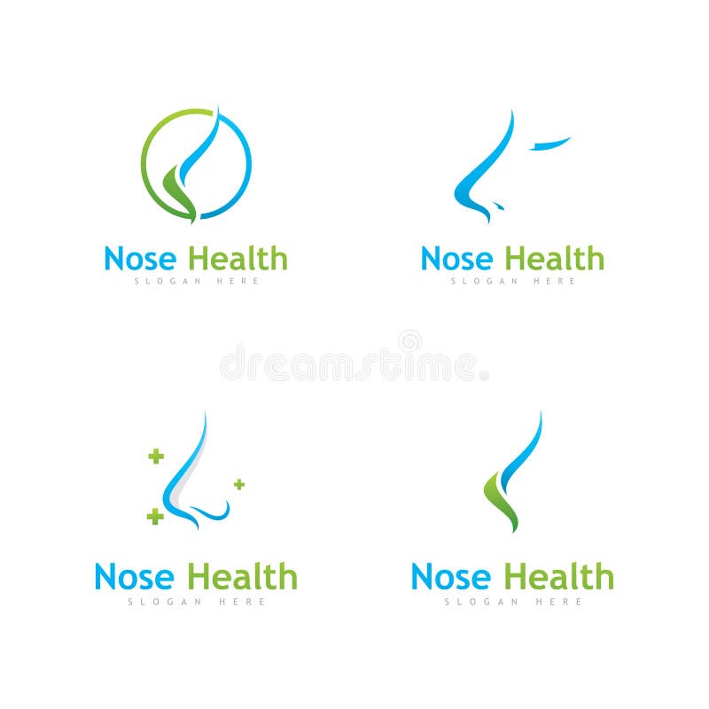 Nose Health Logo Vector, Nose Icon Illustration Design Template Stock ...