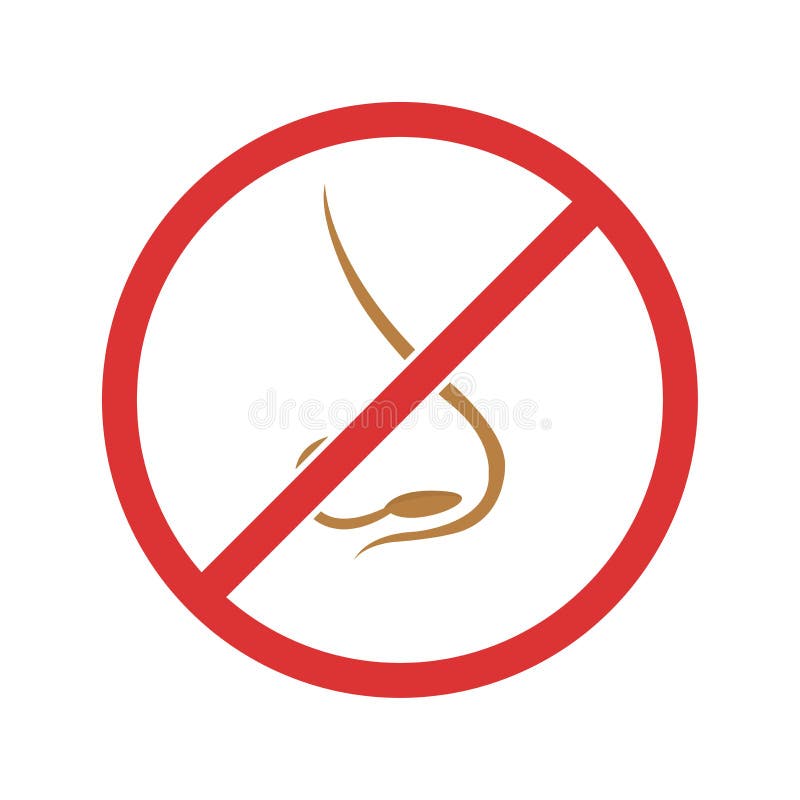 Nose Icon, No Smell, First Signs of Coronavirus, Vector Illustration ...