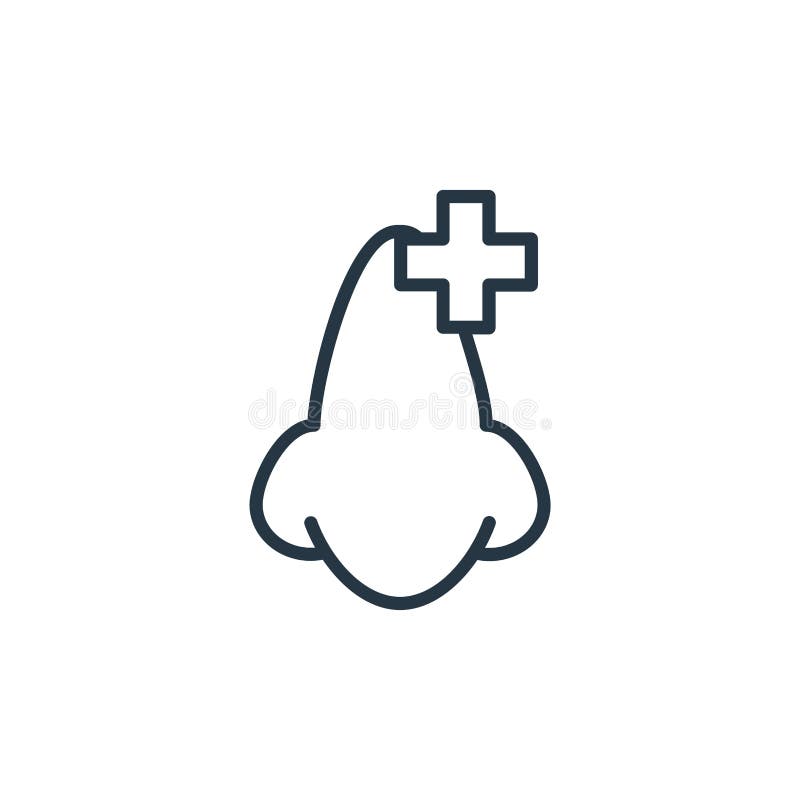 Nose Icon Vector from Health Concept. Thin Line Illustration of Nose ...