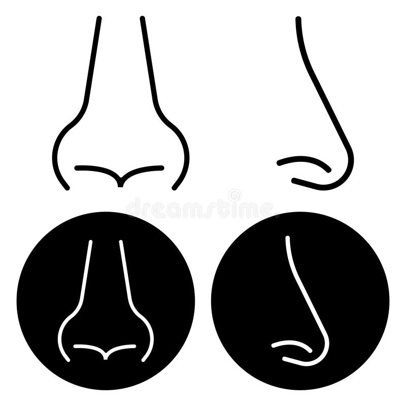 Nose icon vector stock vector. Illustration of vector - 283834478