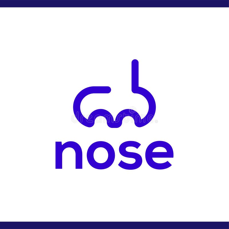 Nose Line Logo Vector Element. Nose Logo Template Stock Vector ...