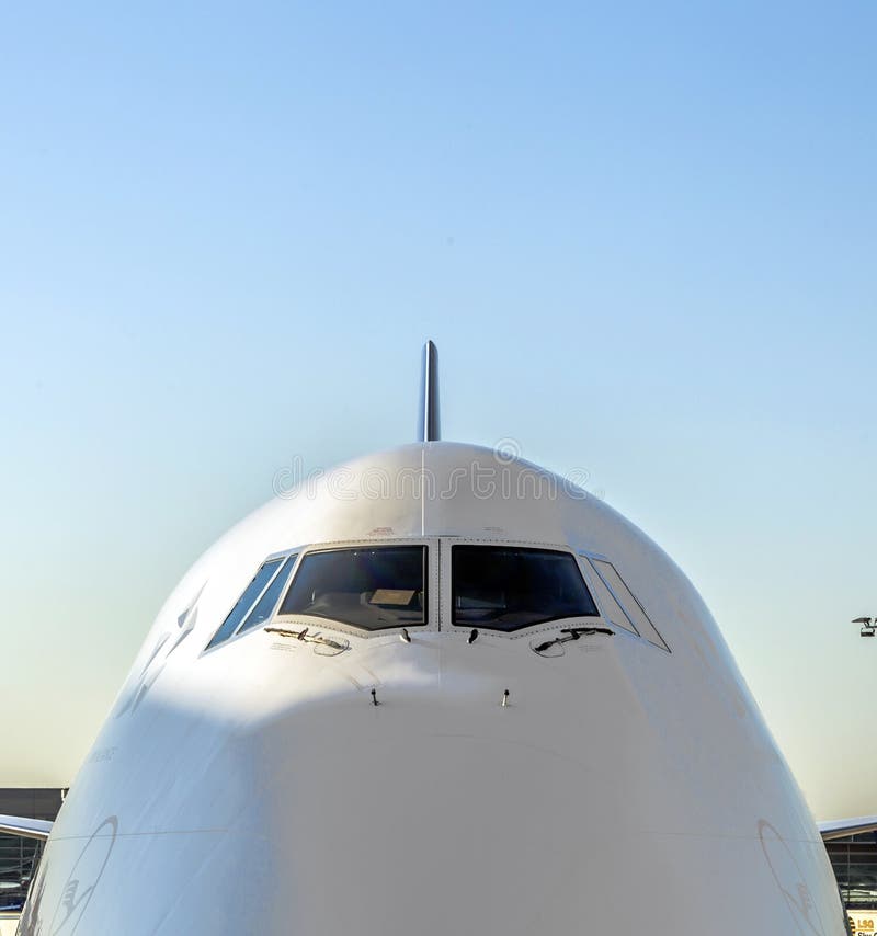 Nose of a Lufthansa Aircraft Editorial Stock Image - Image of metal ...