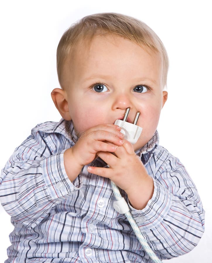 Nose plug stock image. Image of shock, fingers, child - 4258883