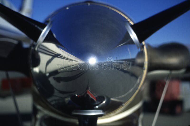 Nose of a propeller engine stock photo. Image of travel - 44923550