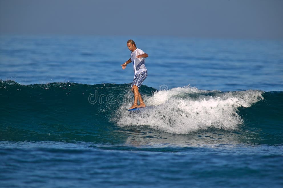 Nose Riding Surfer stock image. Image of surfer, longboarder - 11459371