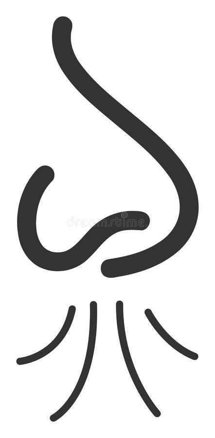 Nose Sniffing - Vector Icon Illustration Stock Vector - Illustration of ...