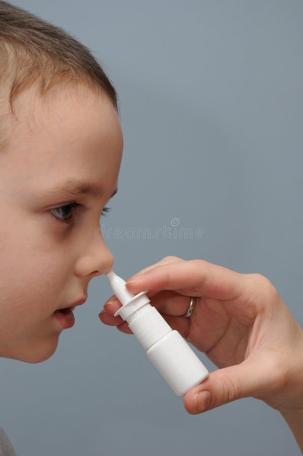 Nose spray for children stock photo. Image of children - 50227524