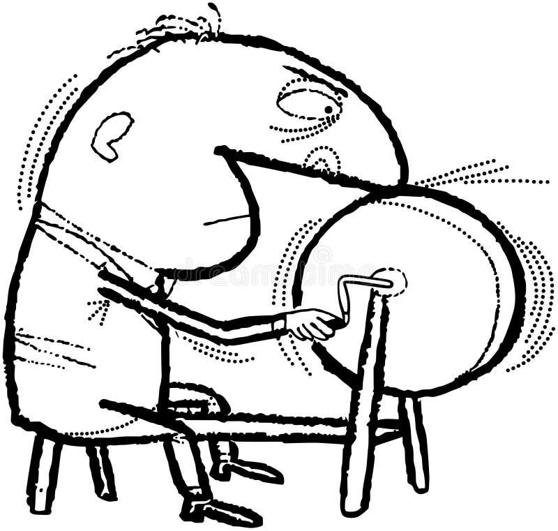 Nose To the Grindstone stock vector. Illustration of fifties - 42095998