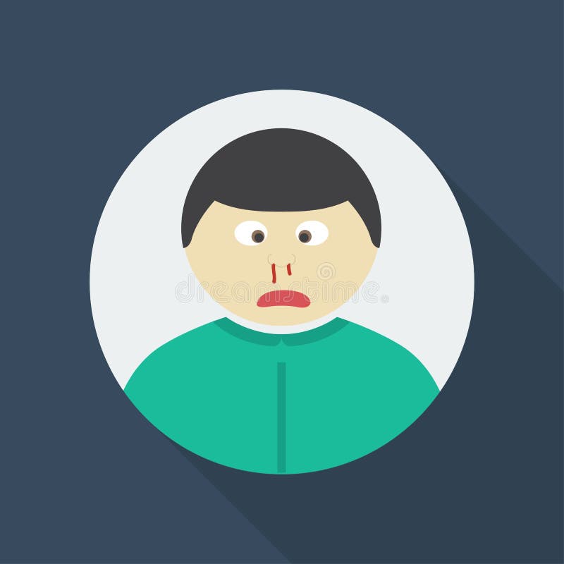 Nosebleed Icon. Epistaxis Concept. Bleeding from the Nose Stock Vector ...