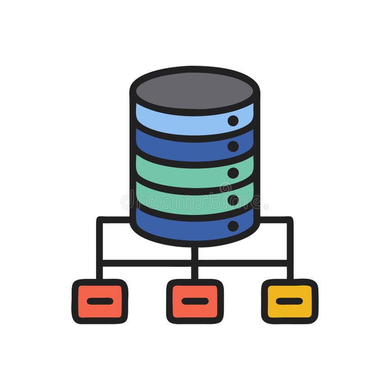 NoSQL Database Icon for Data Solutions Stock Vector - Illustration of ...