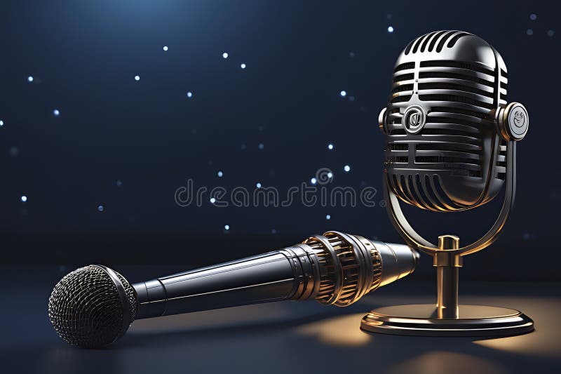 The Nostalgia of Classic Music with this Vintage Microphone on a Deep ...