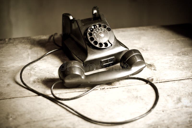 The Last Call, To an Old Phone Stock Photo - Image of blacks, antique ...
