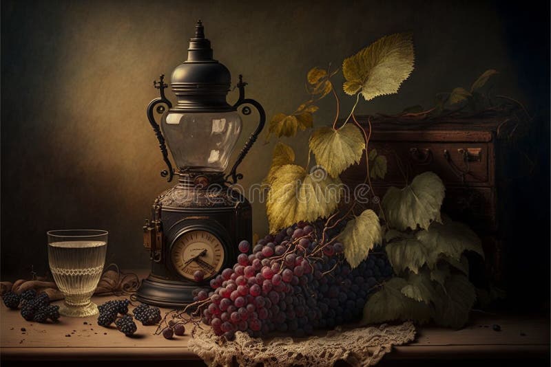 Nostalgic Antique Vintage Still Life with Old Vintage Objects. Ai ...