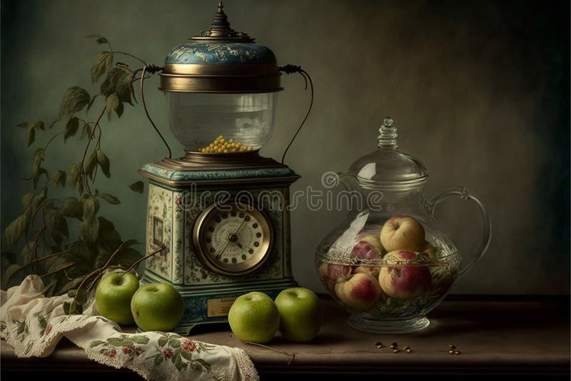 Nostalgic Antique Vintage Still Life with Old Vintage Objects. Ai ...