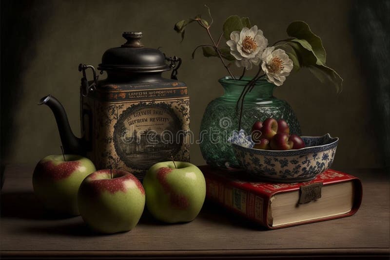 Nostalgic Antique Vintage Still Life with Old Vintage Objects. Ai ...