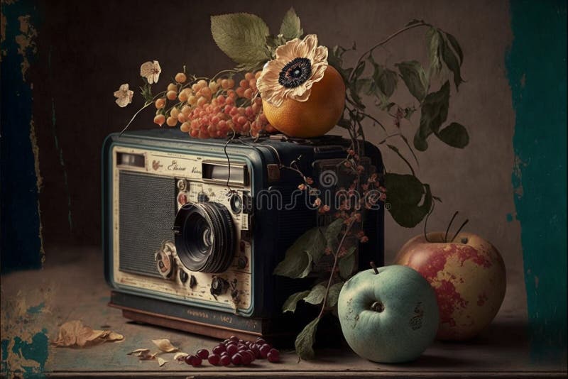 Nostalgic Antique Vintage Still Life with Old Vintage Objects. Ai ...