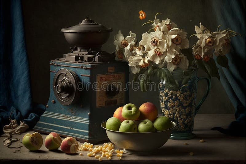 Nostalgic Antique Vintage Still Life with Old Vintage Objects. Ai ...
