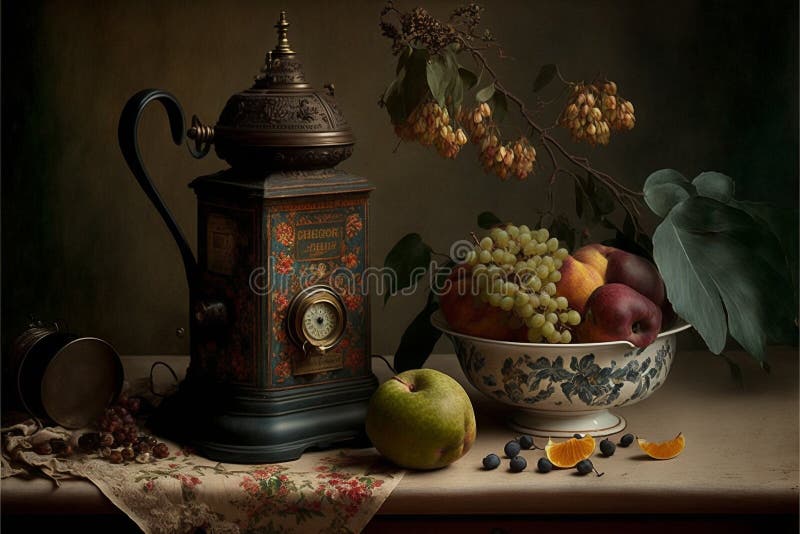 Nostalgic Antique Vintage Still Life with Old Vintage Objects. Ai ...