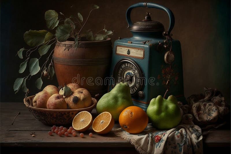 Nostalgic Antique Vintage Still Life with Old Vintage Objects. Ai ...
