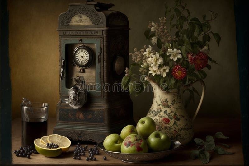 Nostalgic Antique Vintage Still Life with Old Vintage Objects. Ai ...