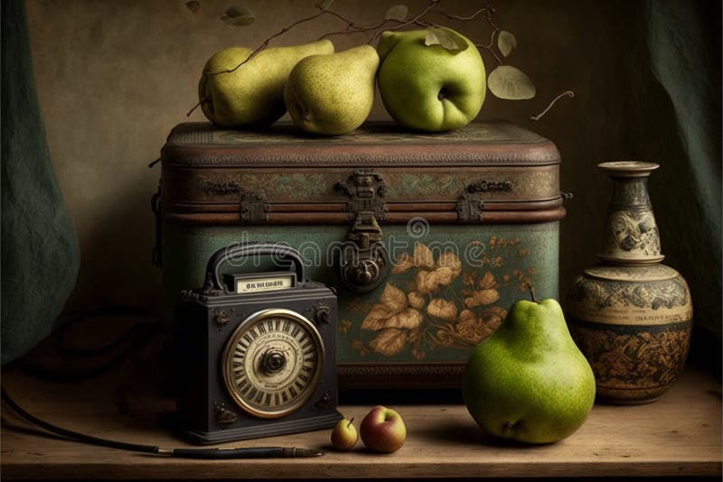 Nostalgic Antique Vintage Still Life with Old Vintage Objects. Ai ...