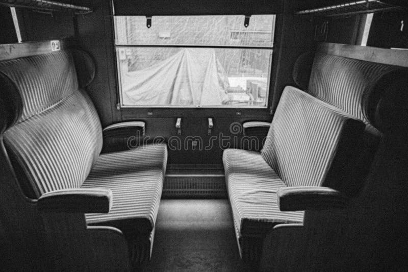 Black White View Old Train Compartment Stock Photos - Free & Royalty ...