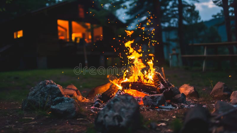 Cabin Campfire Stock Illustrations – 1,433 Cabin Campfire Stock ...