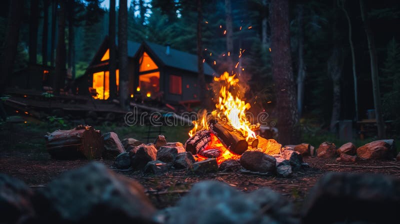 Cabin Campfire Stock Illustrations – 1,433 Cabin Campfire Stock ...
