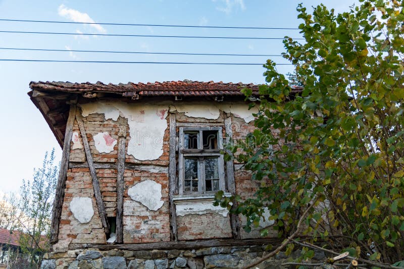 Nostalgic Charm: Weathered Rural House in Autumn Light Stock Photo ...