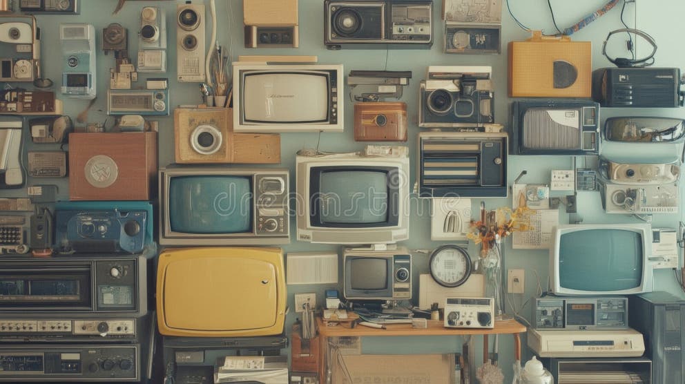 A Nostalgic Collection of Vintage Electronics and Media Devices ...