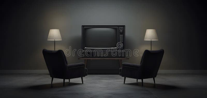 Nostalgic Evening by the Black and White TV: a Cozy Setting from the ...