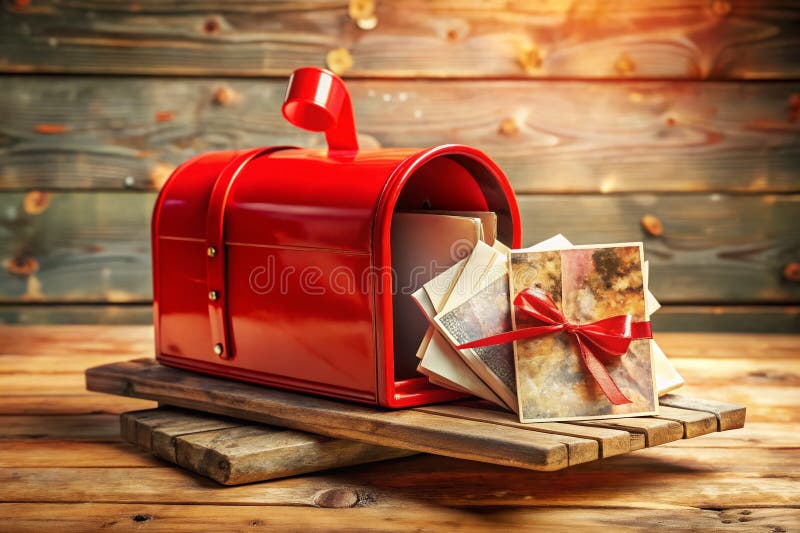 A Nostalgic Glimpse into Vintage Postal Service Red Mailbox Letter ...