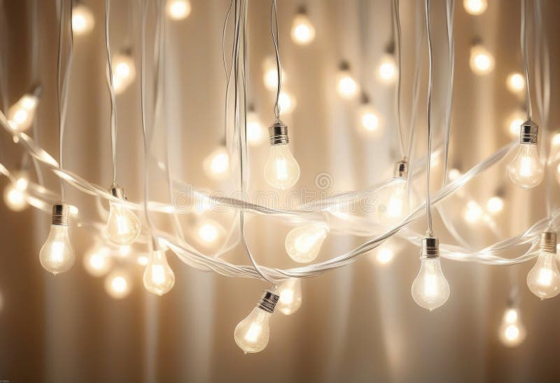 A Nostalgic Glow of Vintage Lights Stock Illustration - Illustration of ...