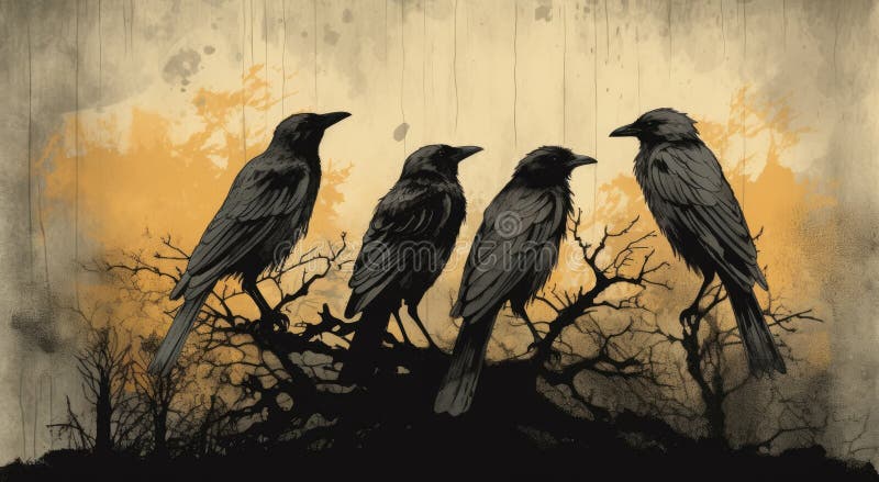 Four Crows Stock Illustrations – 71 Four Crows Stock Illustrations ...