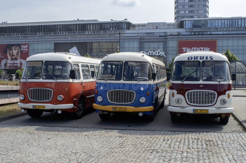 Nostalgic Lineup: Classic Jelcz Buses at the Depot Editorial Stock ... Nostalgic Lineup: Classic Jelcz Buses at the Depot Editorial Stock ...