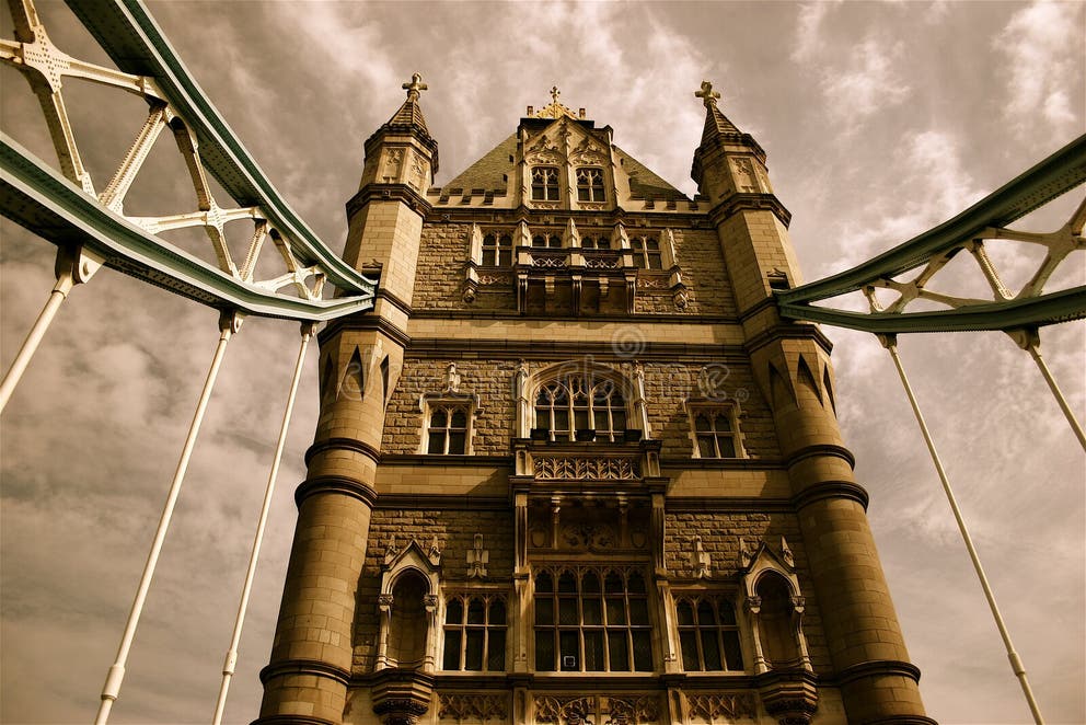 Nostalgic London Tower Bridge Stock Photo - Image of history, house ...