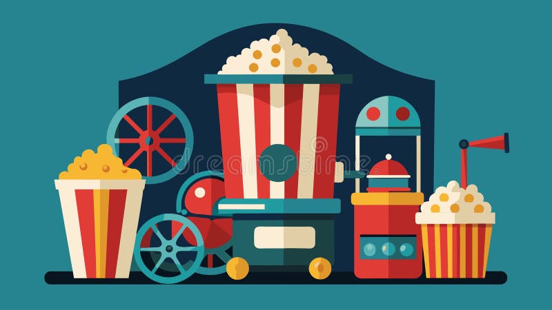 A Nostalgic Movie Night with a Vintage Popcorn Machine and Retrostyle ...
