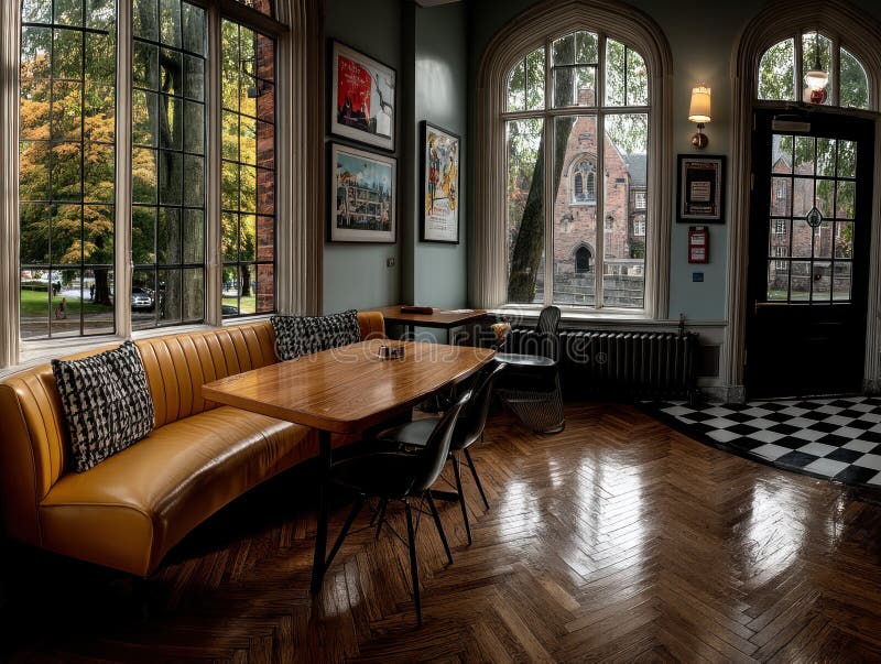 Nostalgic Old Cafe Interior Vintage Furnishings Stock Photos - Free ...