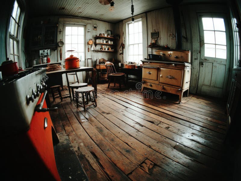Nostalgic Old Farmhouse Interior Filled Vintage Decor Stock Photos ...