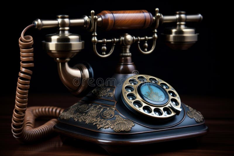 Nostalgic Old Fashioned Telephone. Generate Ai Stock Illustration ...